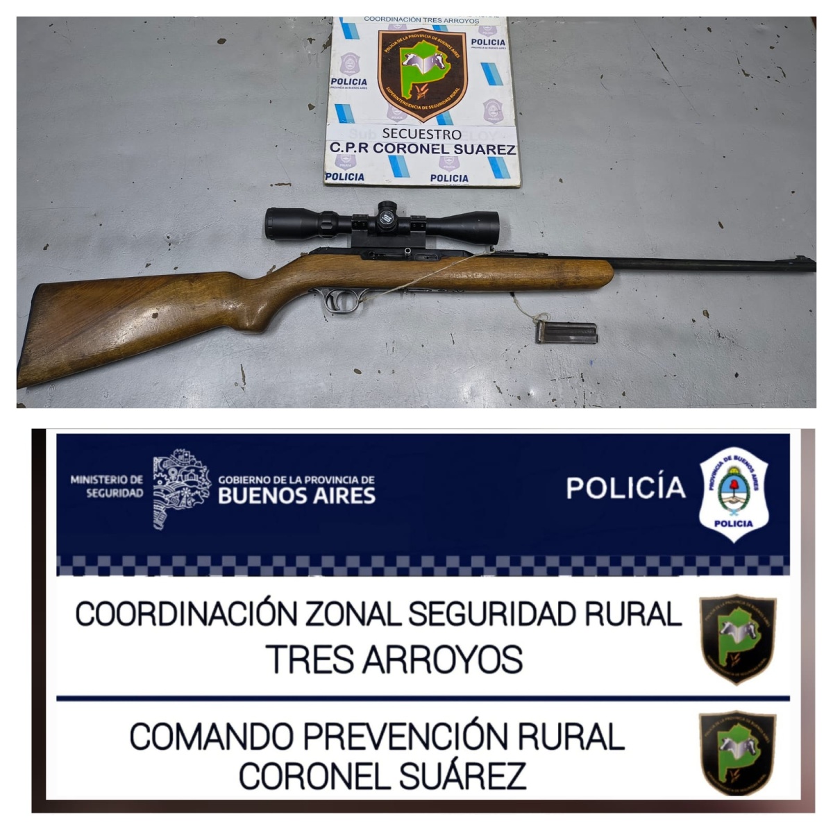 Comunicado de prensa del Comando de Prevención Rural Cnel. Suarez