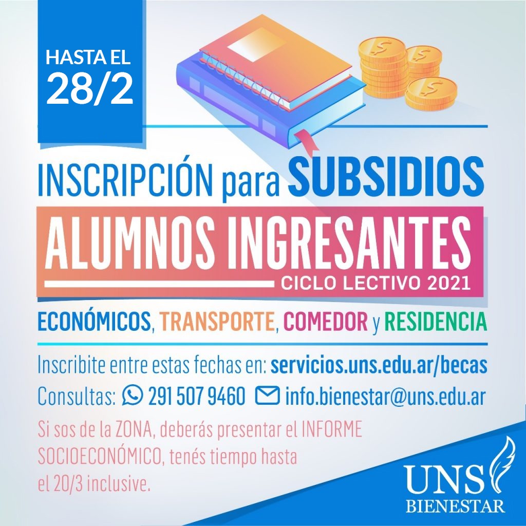 UNS: subsidios económicos, en transporte y de residencia, para alumnos ...