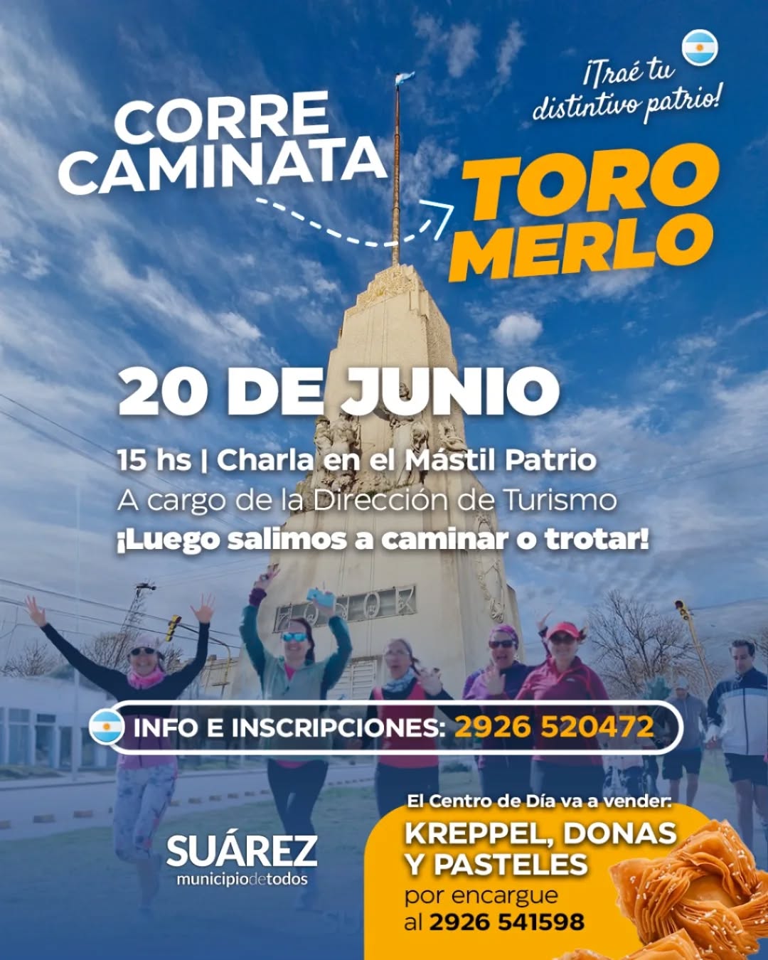 CorreCaminata Toro Merlo. ¡Celebremos juntos el Día de la Bandera!