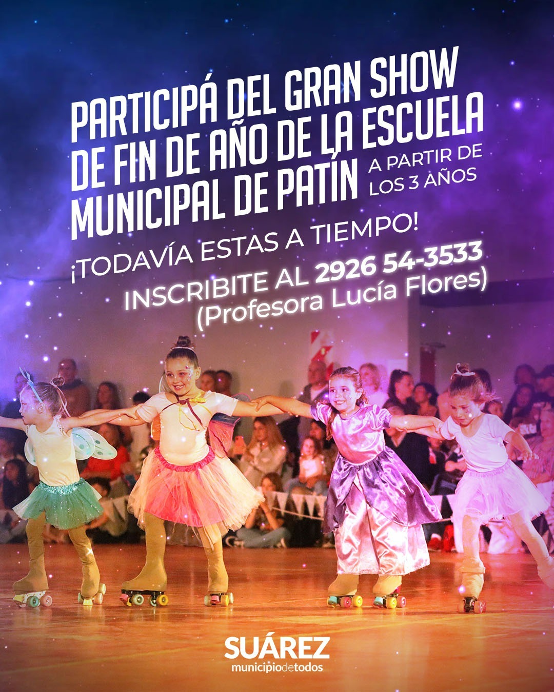 ¡Se viene el gran show de fin de año de la Escuela Municipal de Patín!