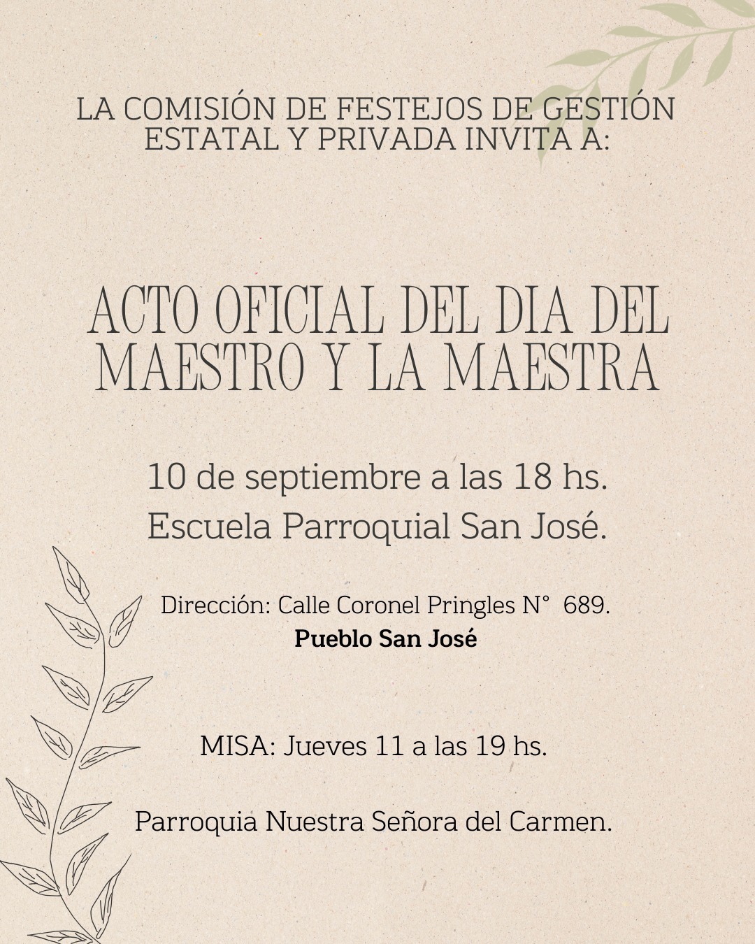 Acto oficial del Día del Maestro y la Maestra