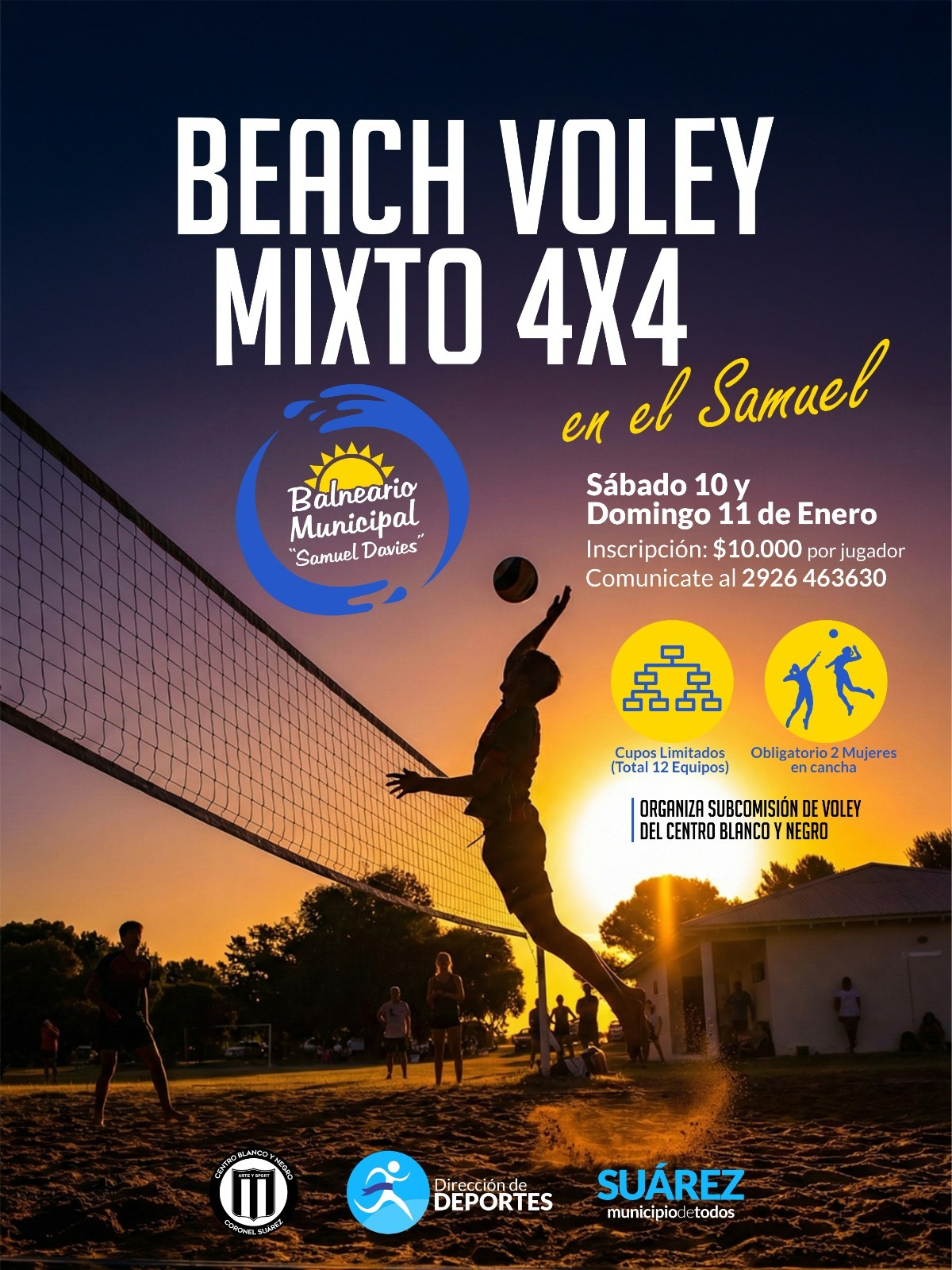 Beach Vóley Mixto 4x4 en el Balneario “Samuel Davies”